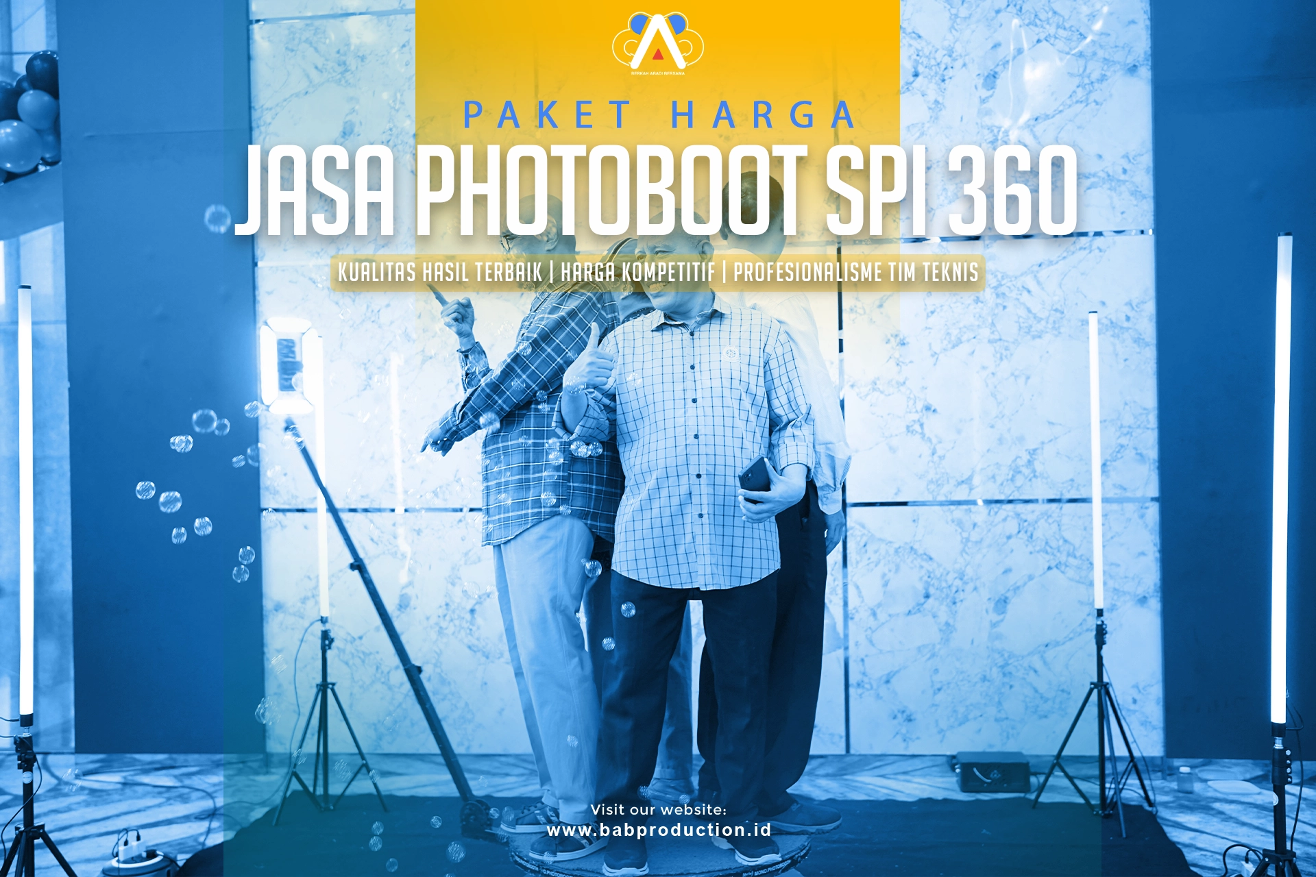 Paket Harga Jasa Photobooth Spin 360 Murah & Banyak Diskon - BAB Production